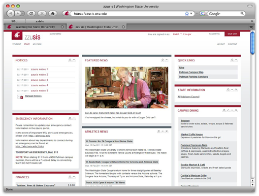 myWSU is changing to zzusis - Washington State University